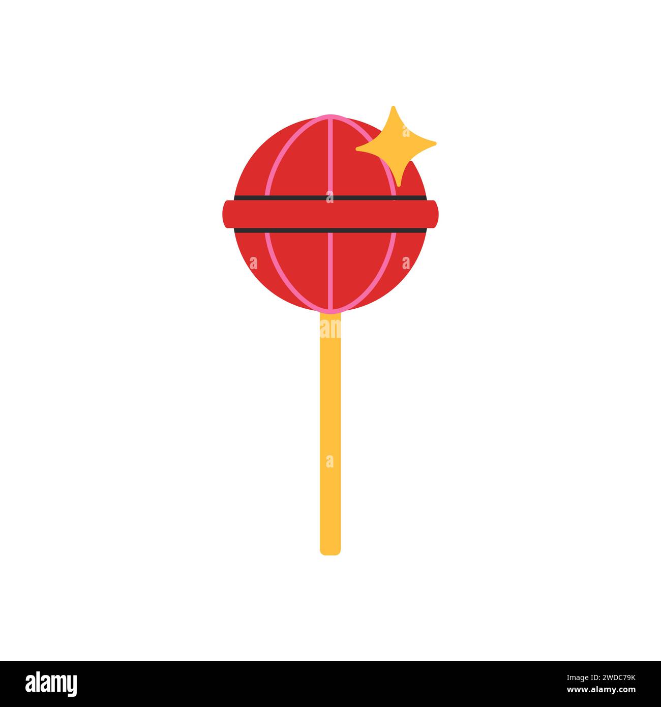 Retro lollipop vector concept. Candy and tasty, but junk food. Back to ...