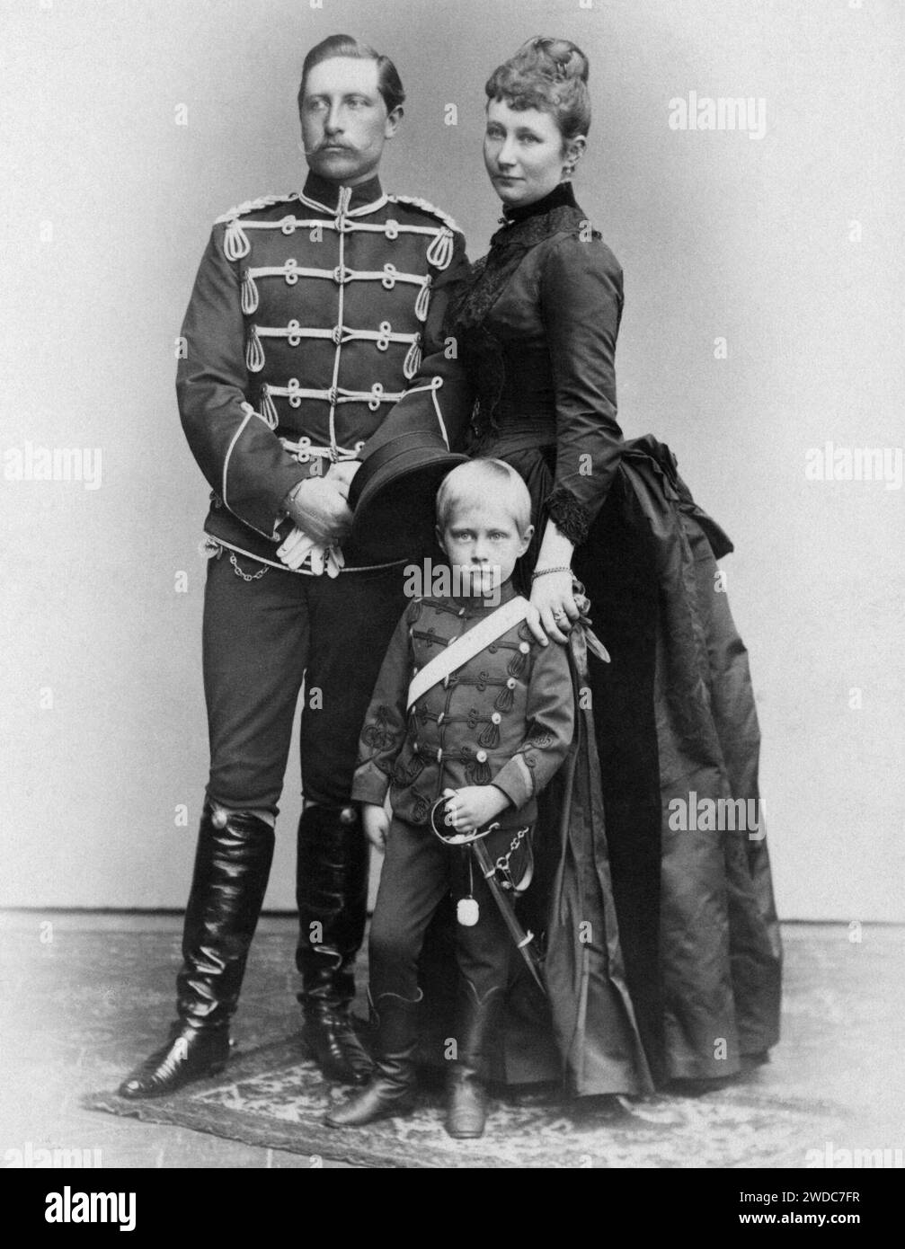 Wilhelm II with his wife and eldest son Stock Photo - Alamy