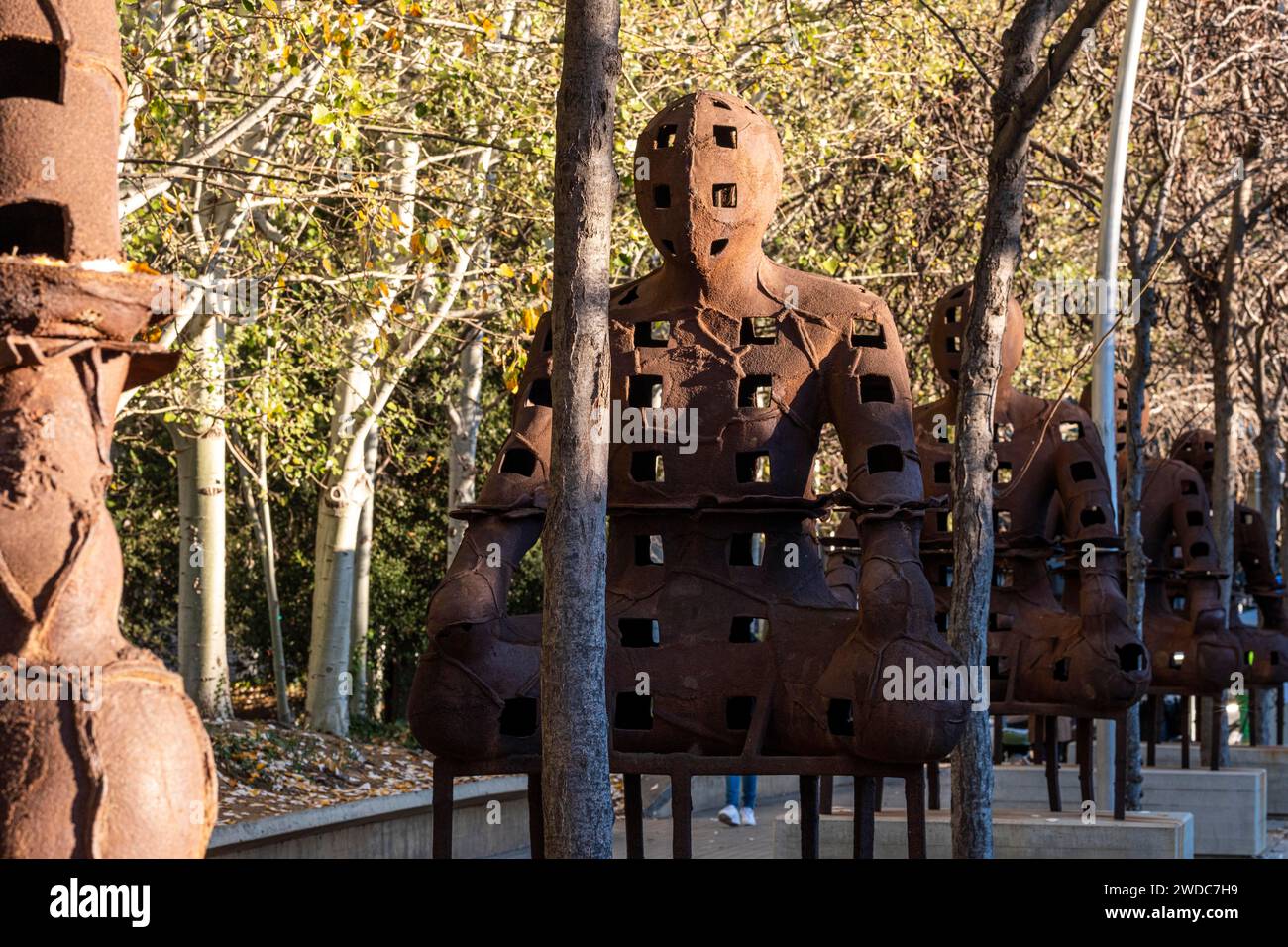Sculptures by Xavier Mascaro called Guardians on the streets of ...