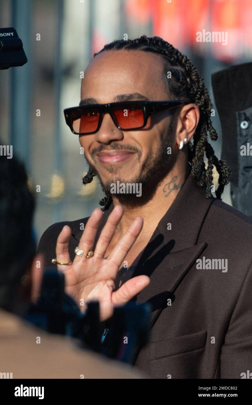 Paris, France. 19th Jan, 2024. Lewis Hamilton attending the Dior Homme ...