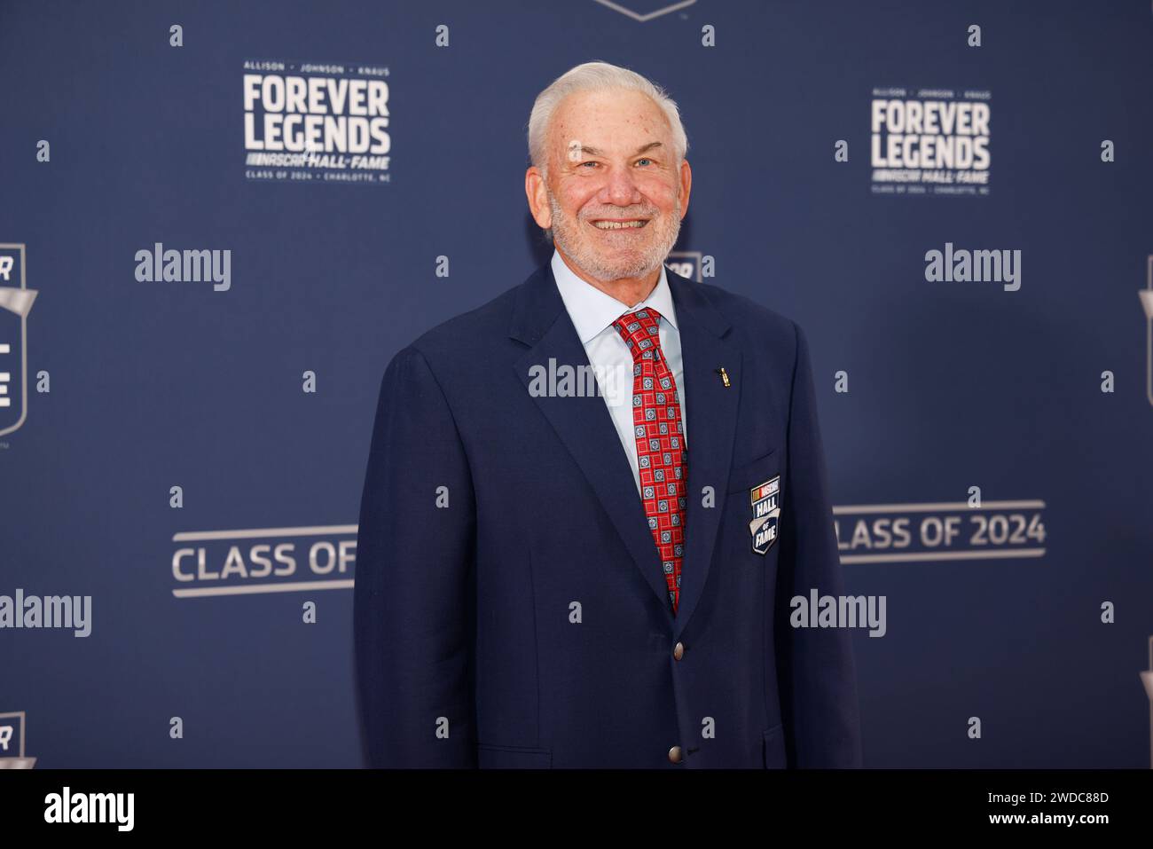Dale Jarrett arrives at the 2024 NASCAR Hall of Fame induction ceremony ...