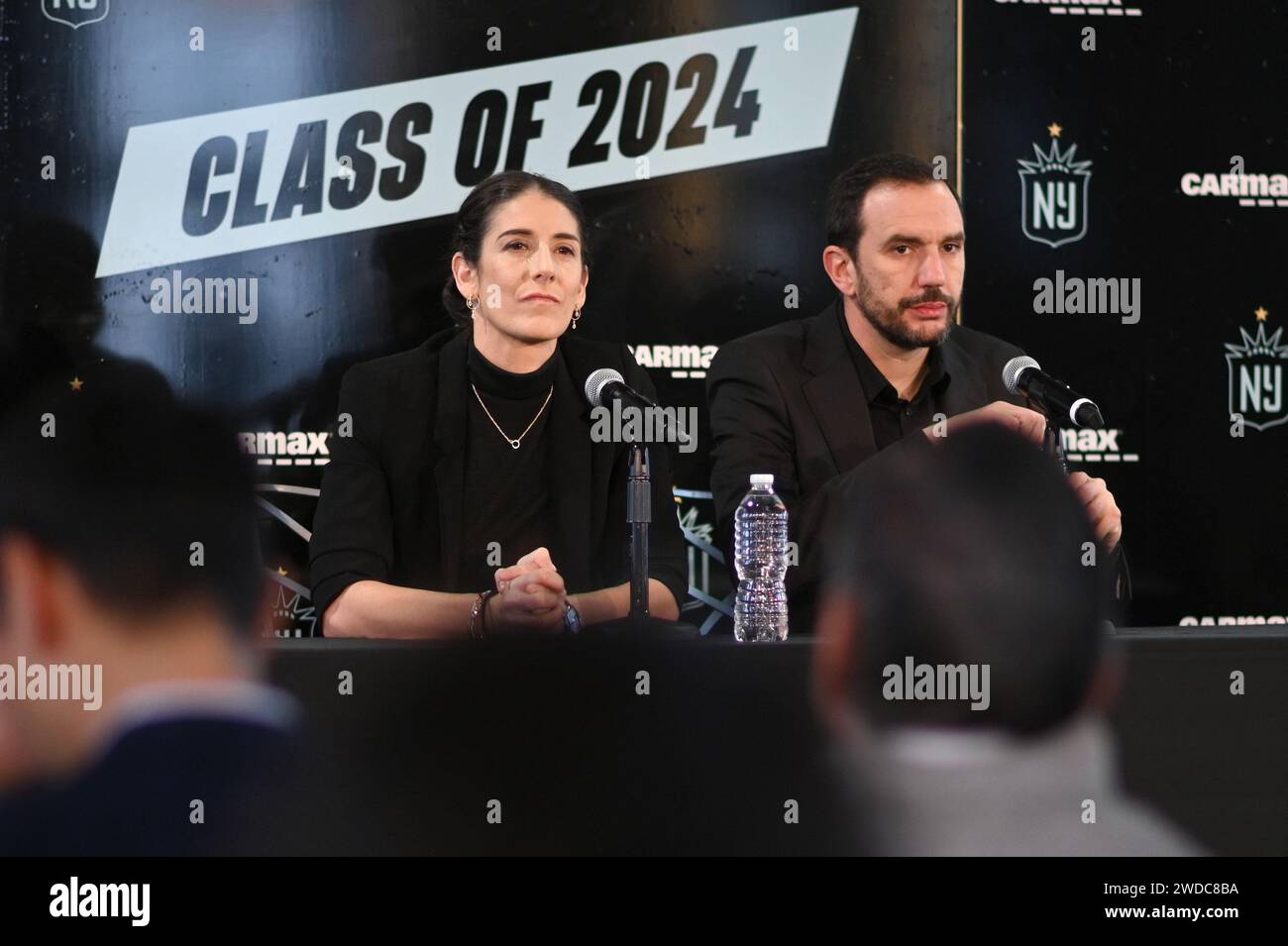 New York, USA. 19th Jan, 2024. (L-R) NJ/NY Gotham FC general manager ...