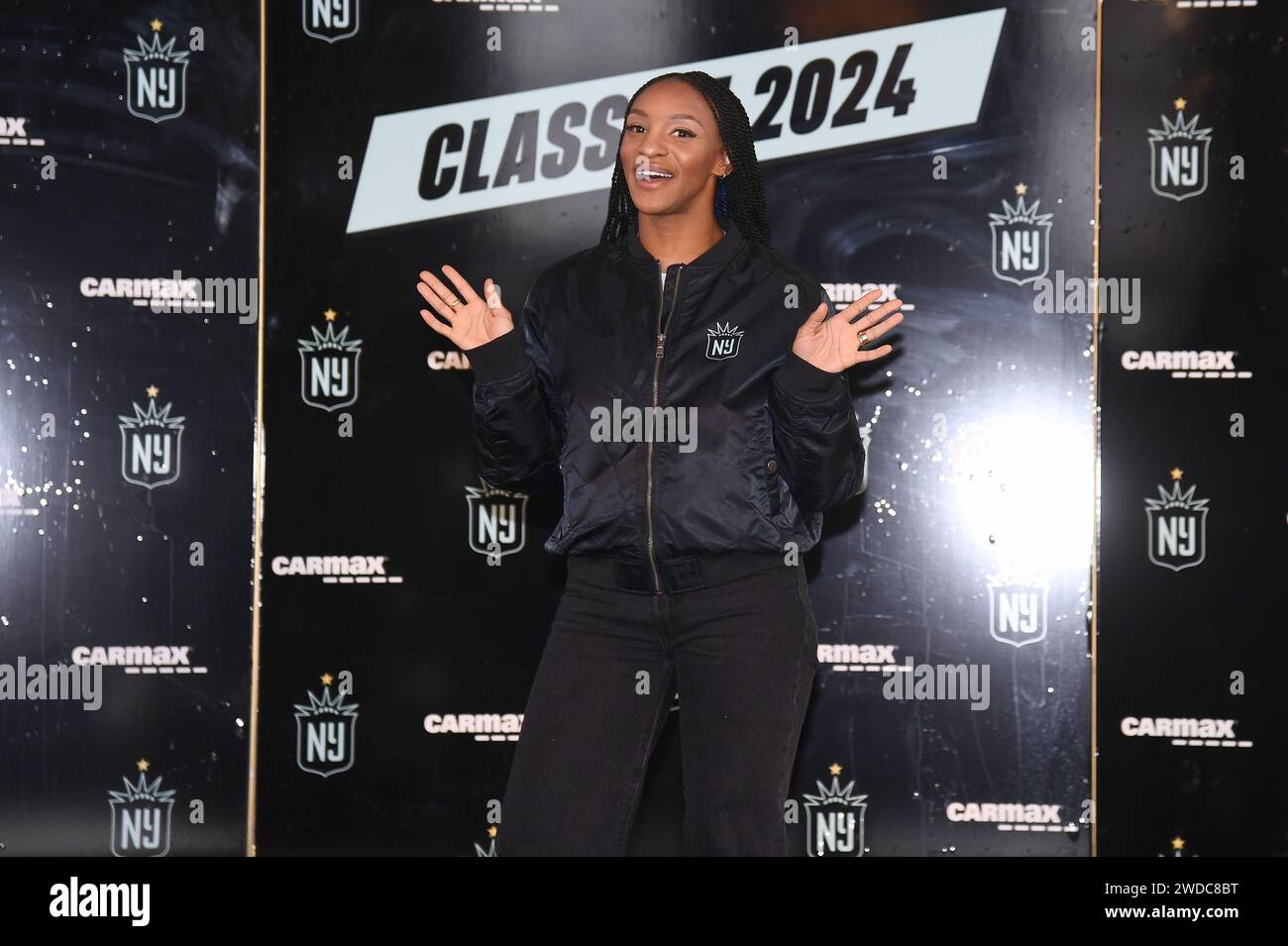 New York, USA. 19th Jan, 2024. Professional soccer player Crystal Dunn ...