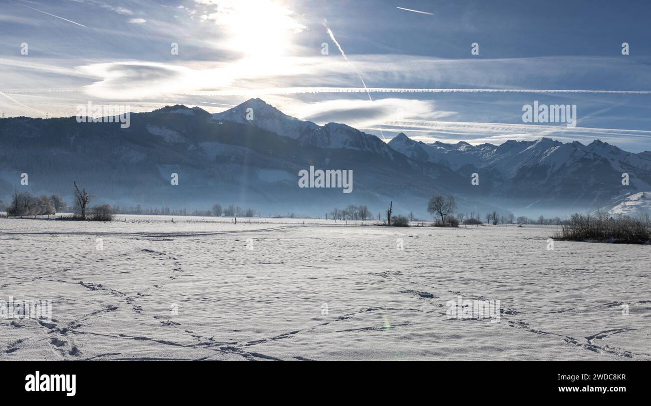 Winter landscape in Pinzgau Stock Photo - Alamy