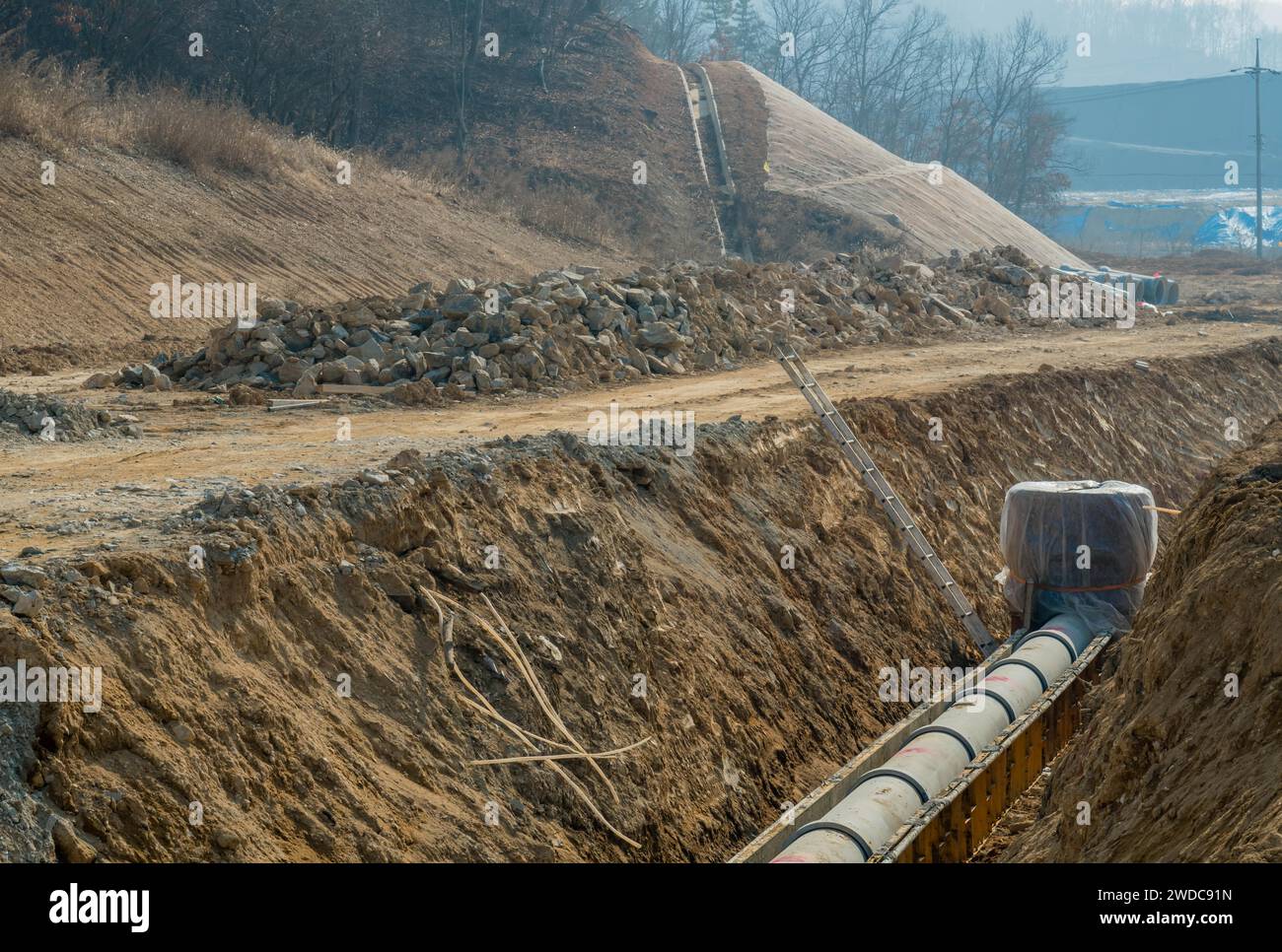 Concrete drainage ditch hi-res stock photography and images - Alamy