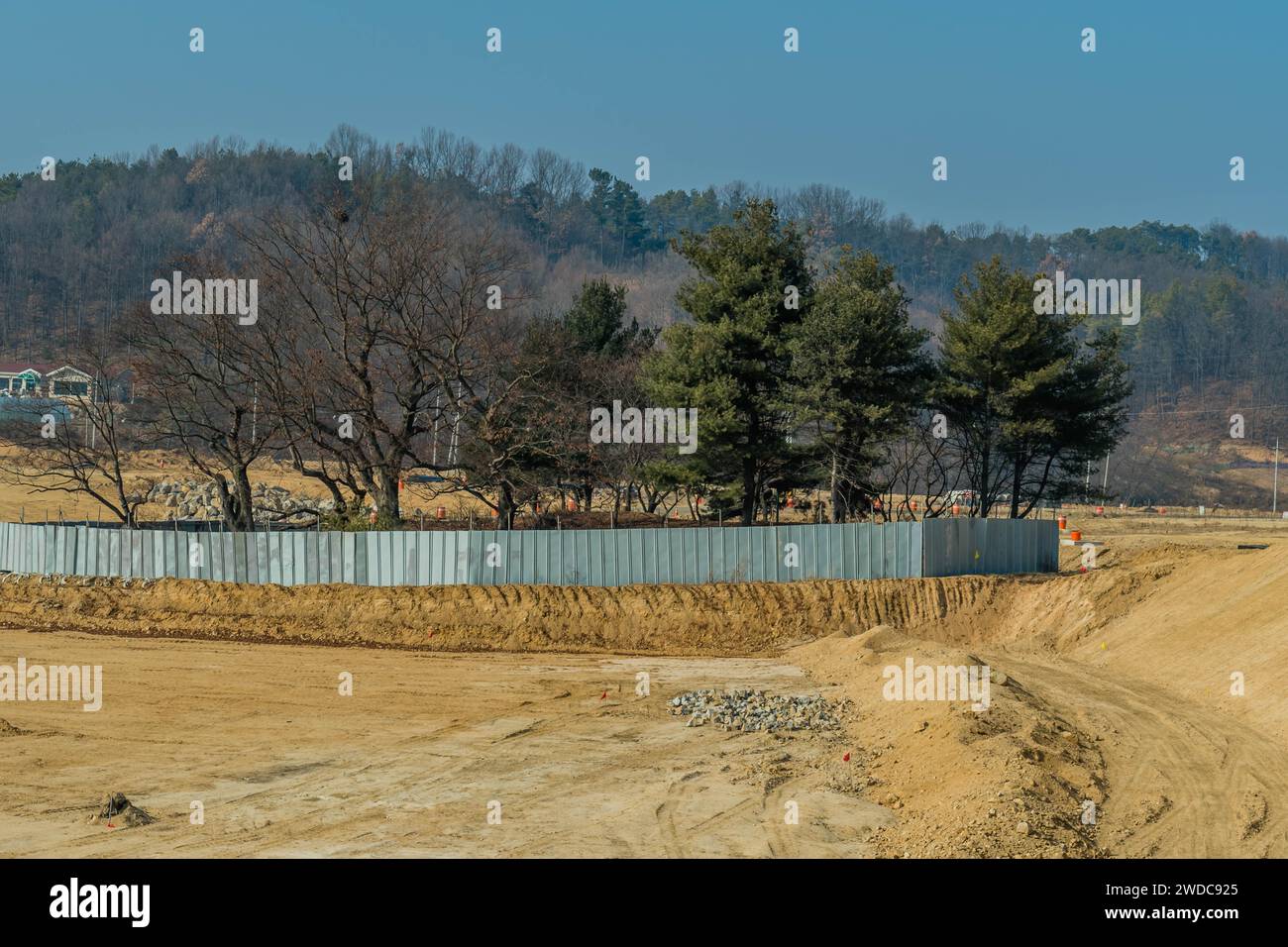 Grove of trees surrounded by metal fence to be protected at ...