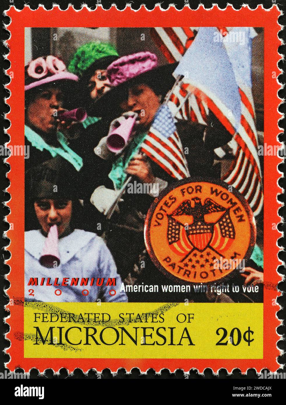 American women celebrating the right to vote on postage stamp Stock ...