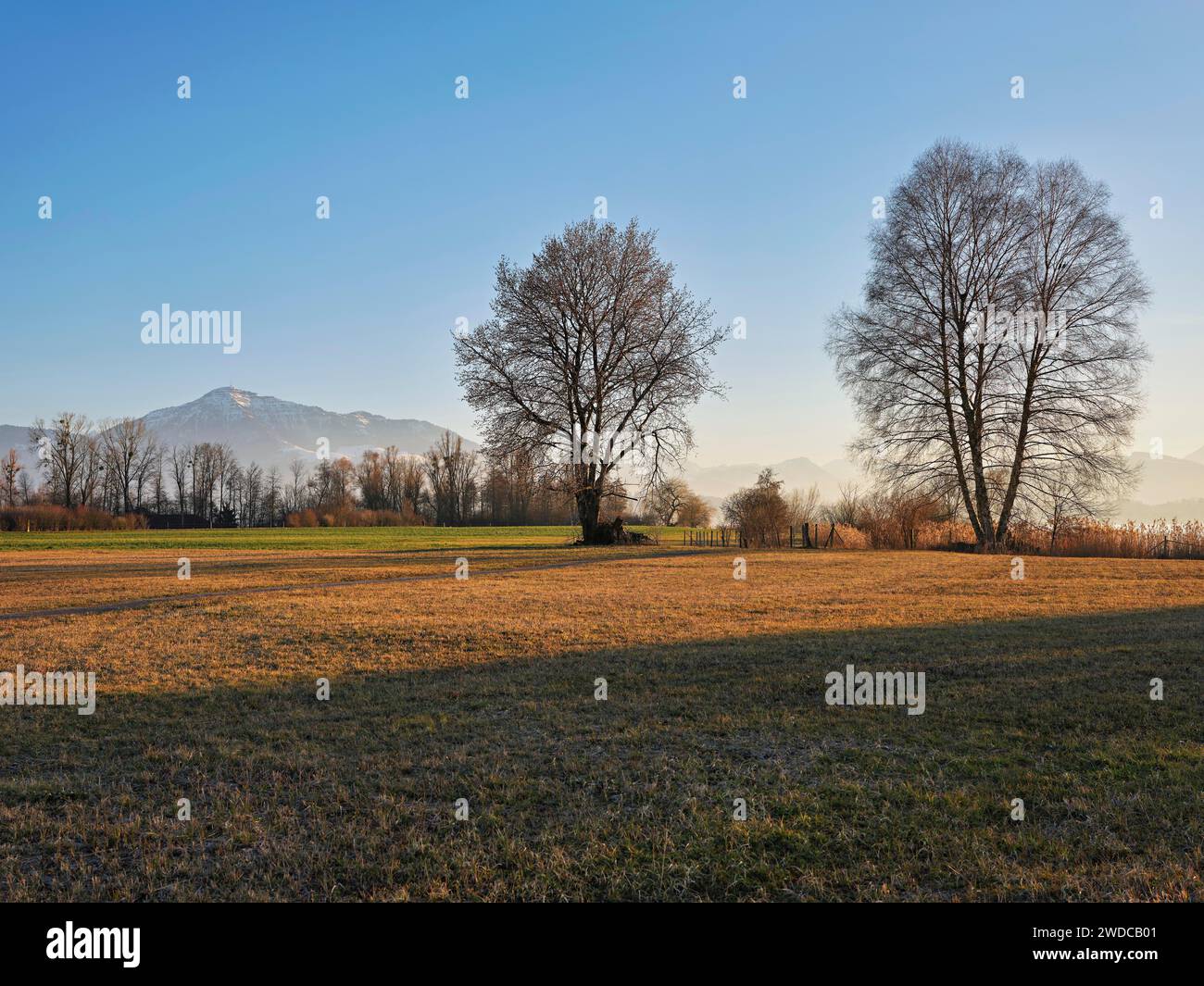 Alpine view of Lake Zug, Rigi in the background, Cham, Canton Zug ...