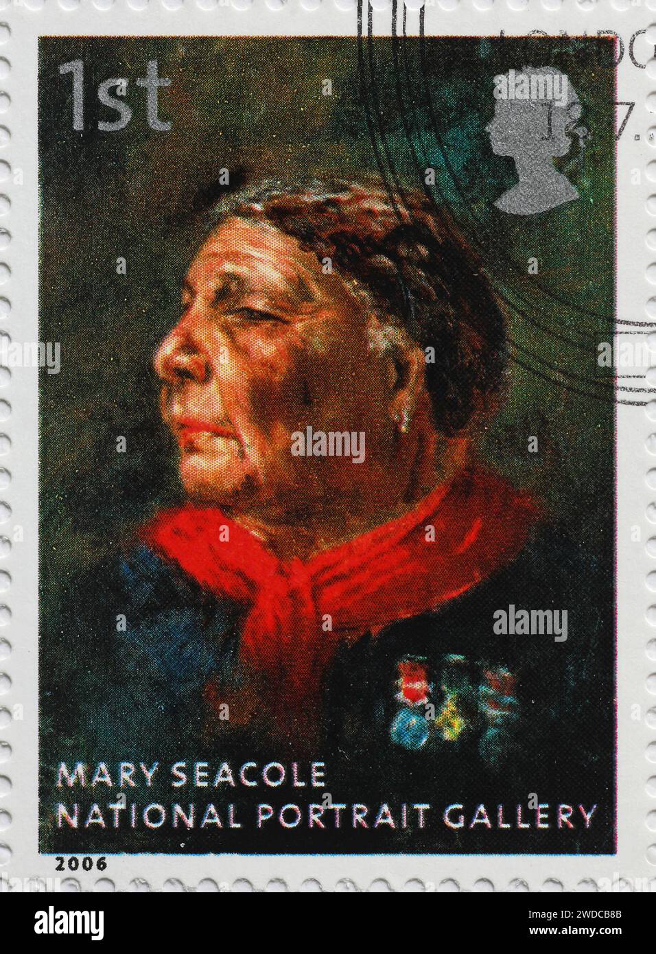 Mary Seacole from the National Portrait Gallery on postage stamp Stock ...