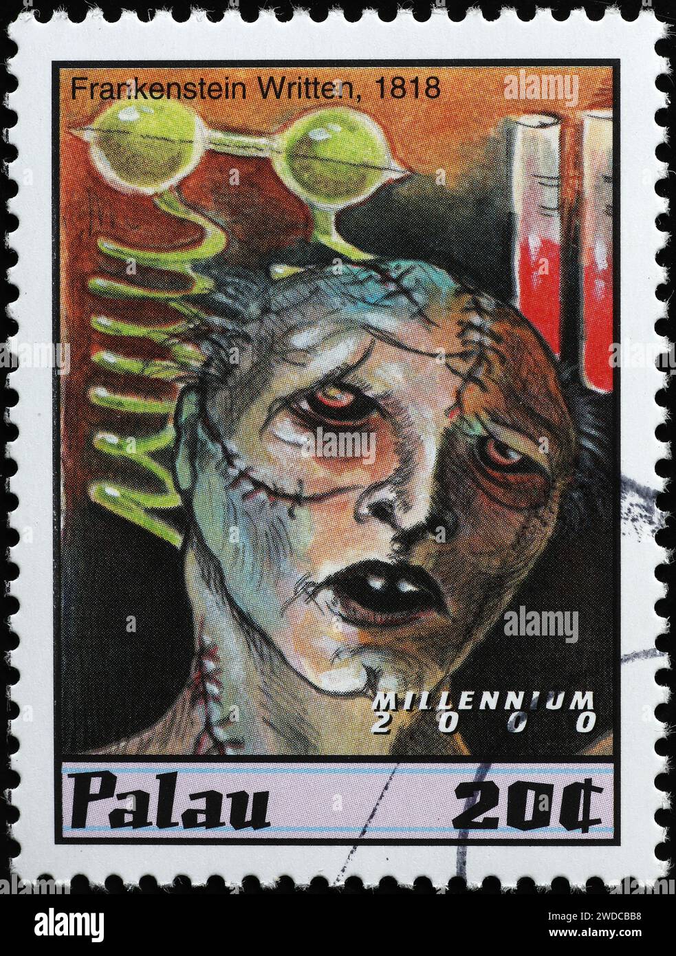 Novel Frankenstein of 1918 on postage stamp Stock Photo - Alamy