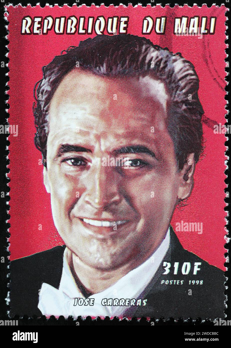 Opera singer Jose Carreras on stamp of Mali Stock Photo - Alamy