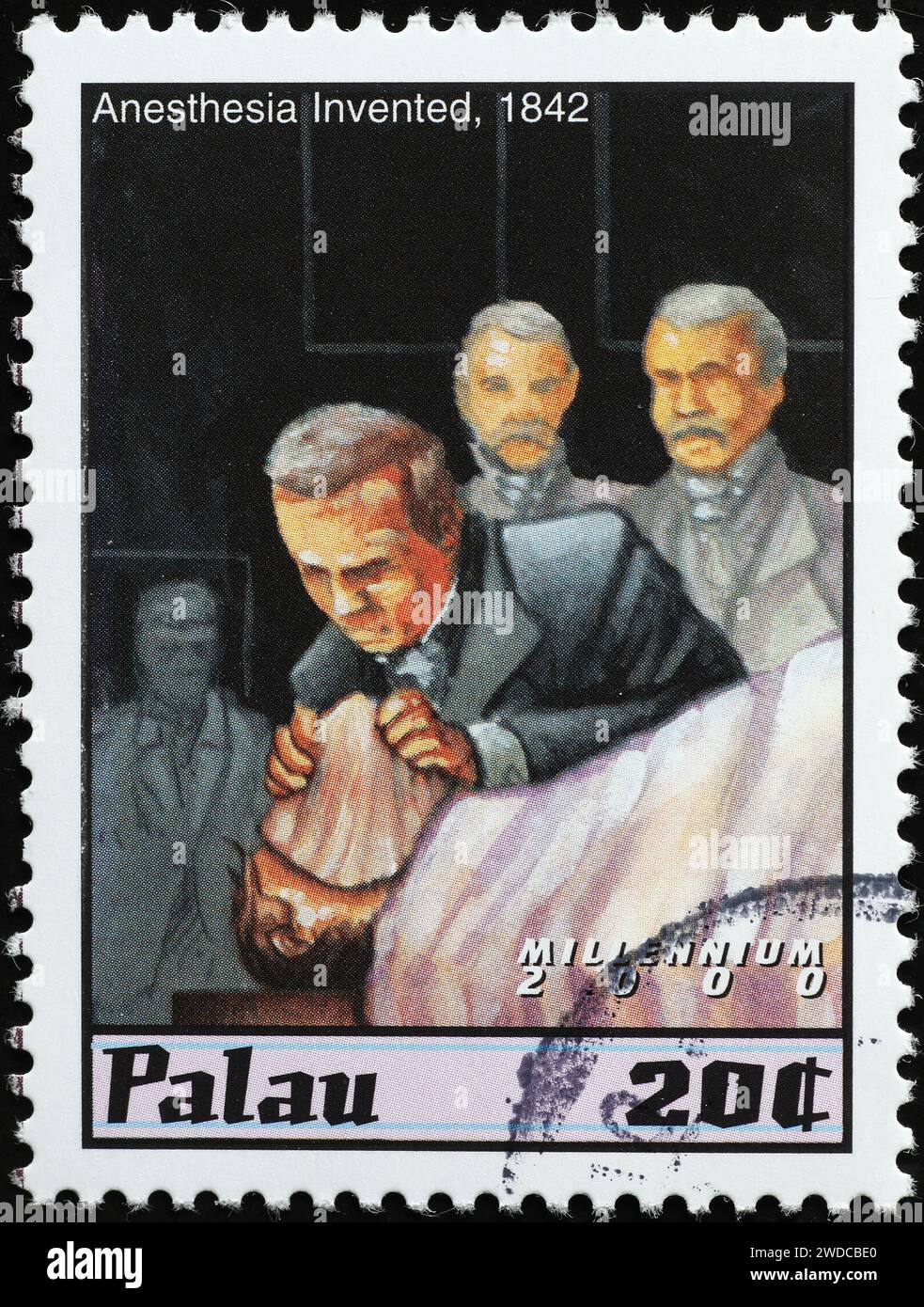Pioneer of anesthesia in 1842 on postage stamp Stock Photo - Alamy