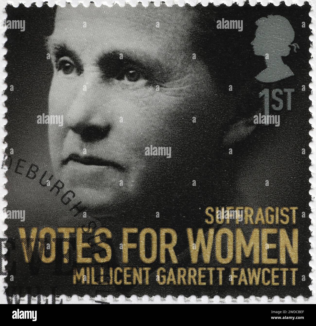 Political activist for women's suffrage Millicent Fawcett on postage ...