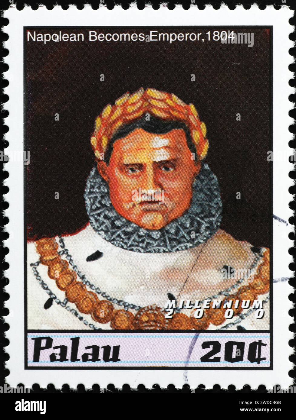 Portrait of emperor Napoleon on postage stamp Stock Photo - Alamy