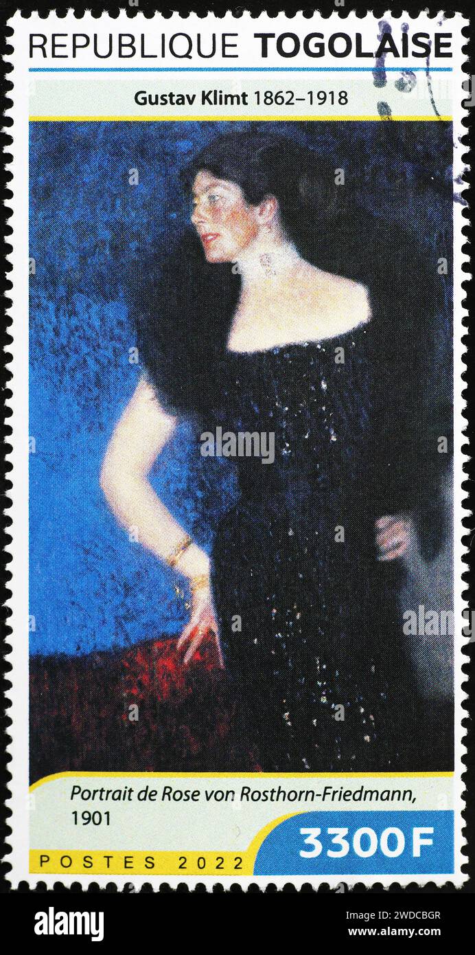Portrait of Rose von Rosthorn-Friedman by Klimt on postage stamp Stock ...
