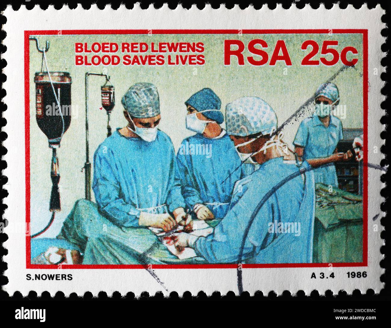Promotional campaign to collect blood showing an operating room on ...
