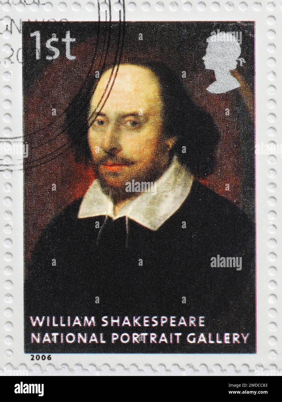 William Shakespeare from the National Portrait Gallery on postage stamp Stock Photo - Alamy