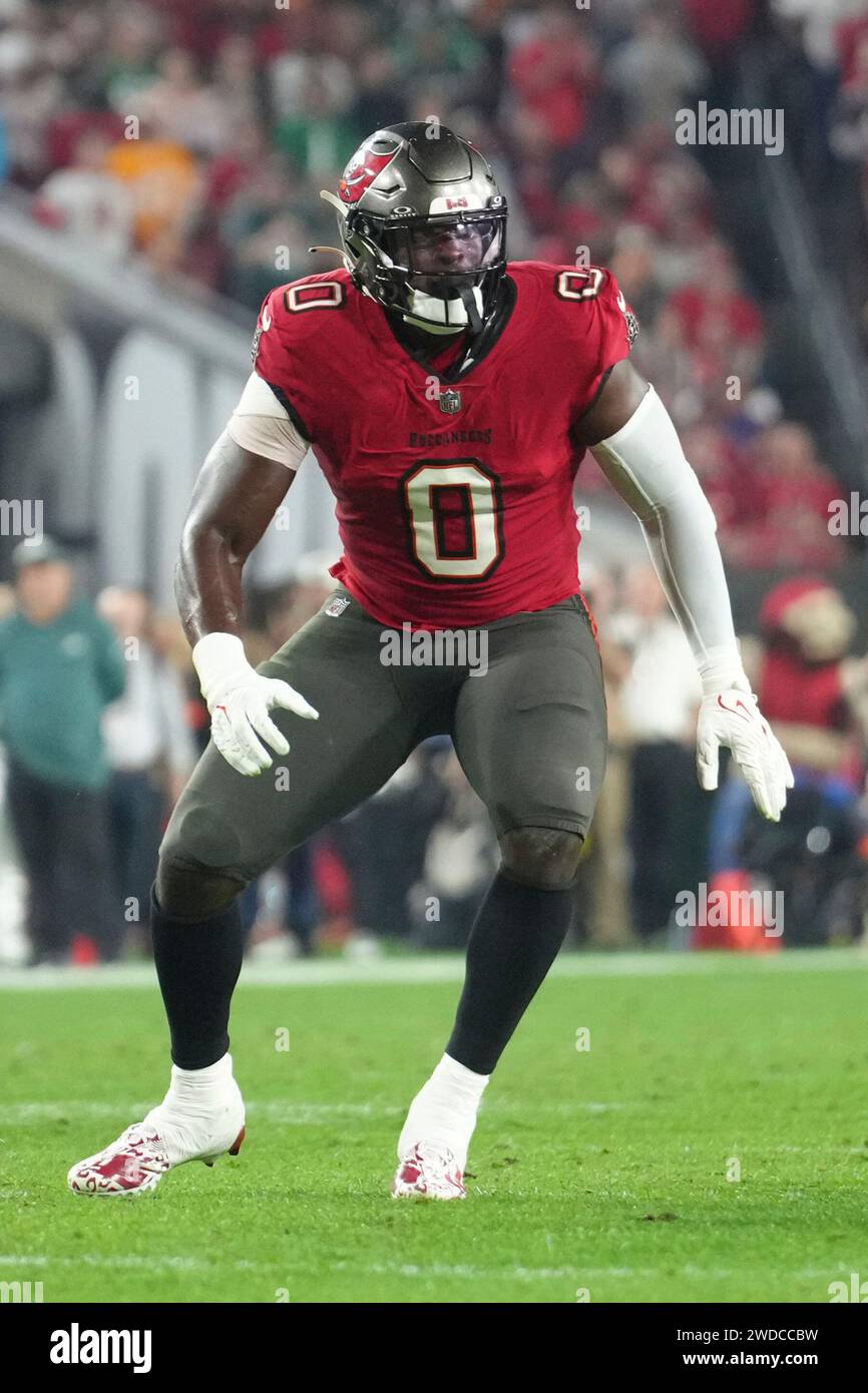Tampa Bay Buccaneers linebacker Yaya Diaby (0) protects the edge while ...