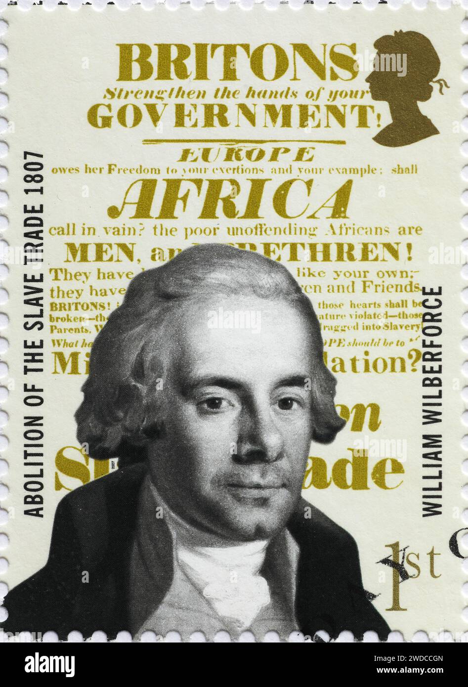 Abolitionist William Wilberforce celebrated on british stamp Stock ...
