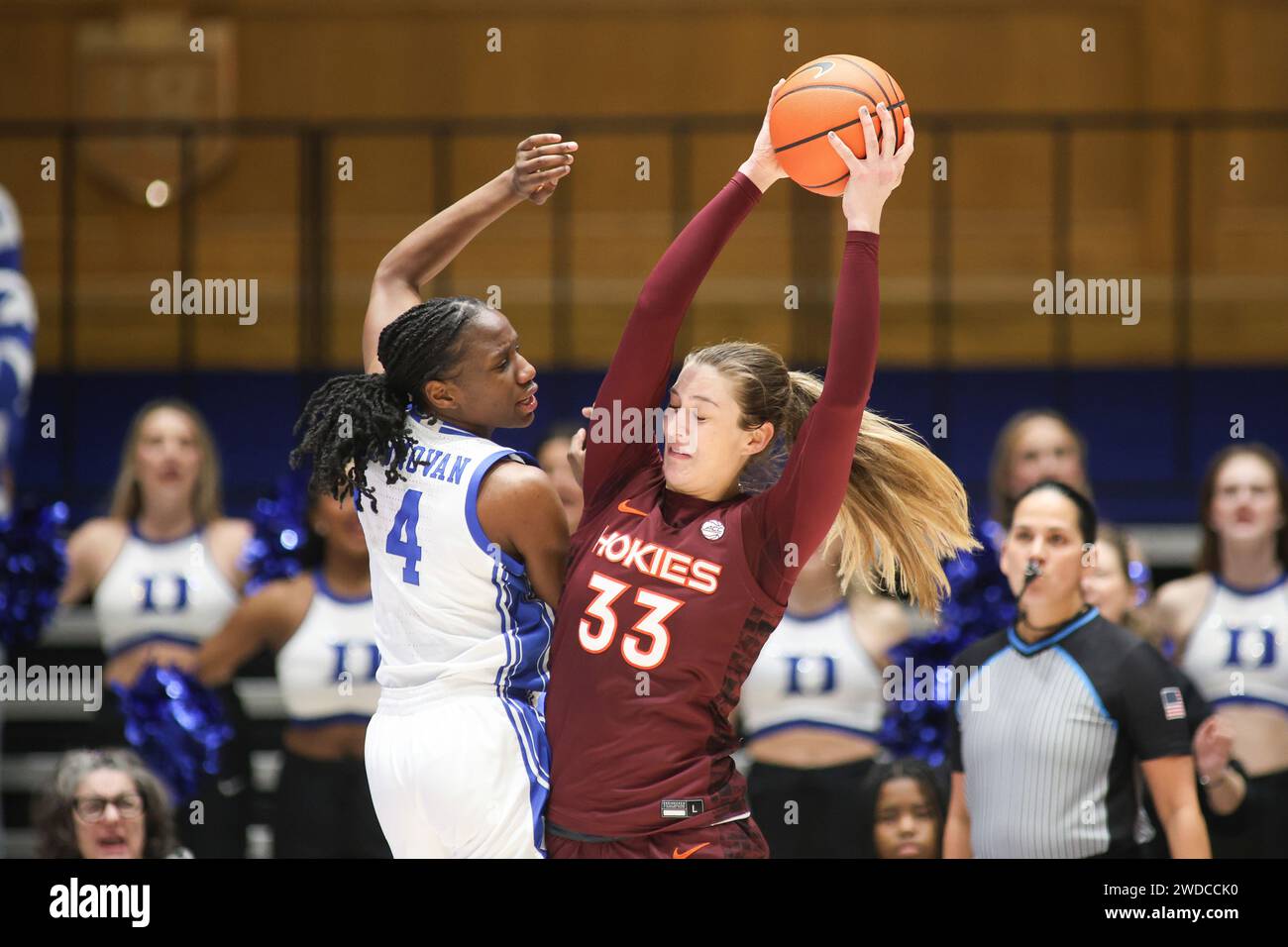 DURHAM, NC - JANUARY 18: Virginia Tech Hokies center Elizabeth Kitley ...