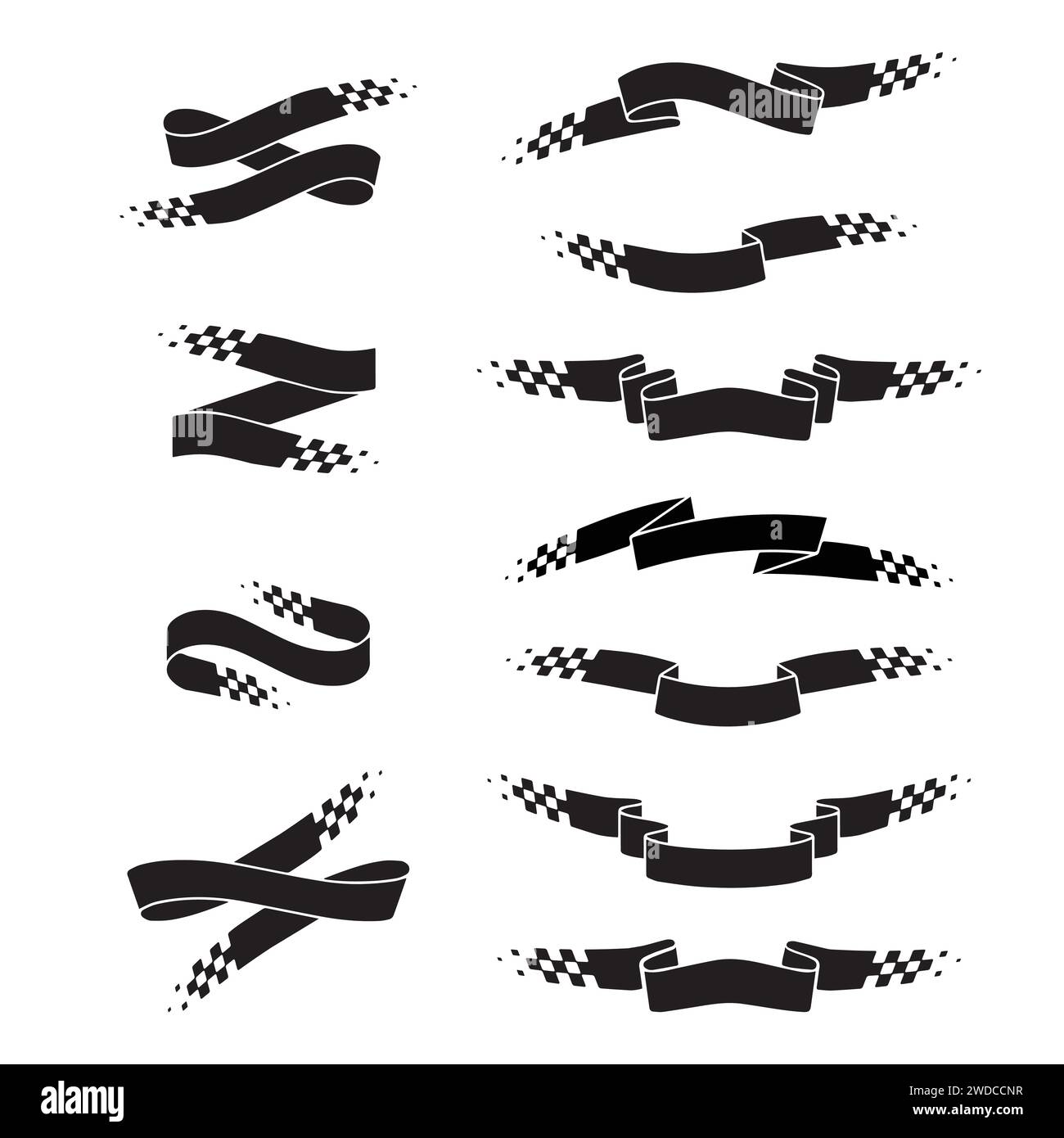 Sport checkered flags set Stock Vector Image & Art - Alamy