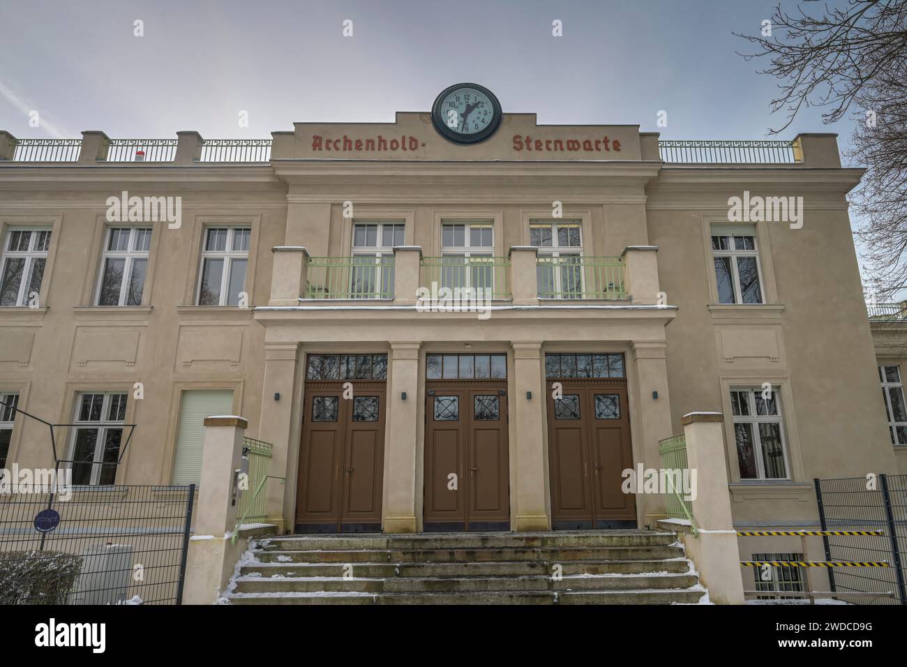 Archenhold Observatory in winter, Alt-Treptow, Treptower Park, Treptow ...