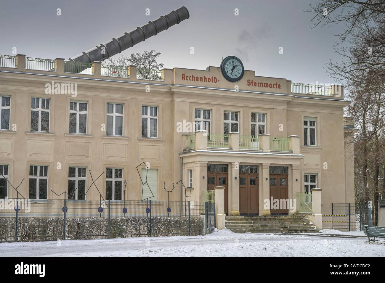 Archenhold Observatory in winter, Alt-Treptow, Treptower Park, Treptow ...