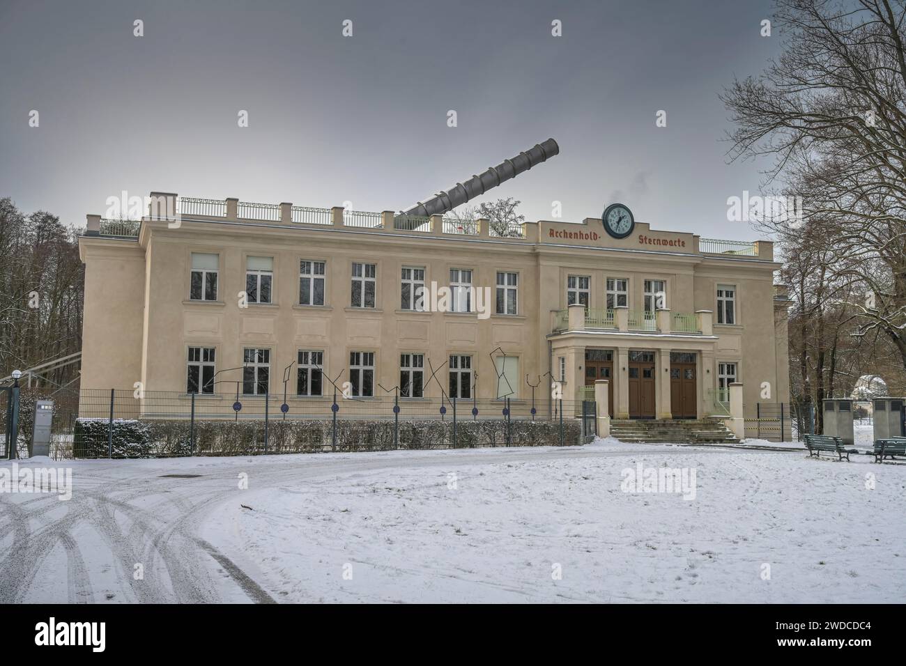 Archenhold Observatory in winter, Alt-Treptow, Treptower Park, Treptow ...