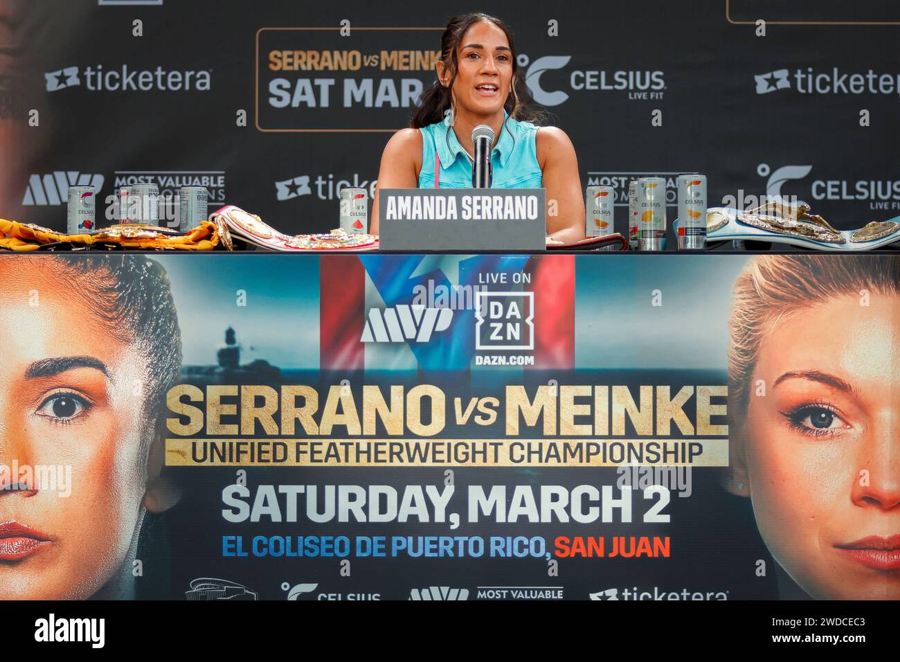 SAN JUAN, PUERTO RICO Amanda Serrano speaks at Press Conference, March ...