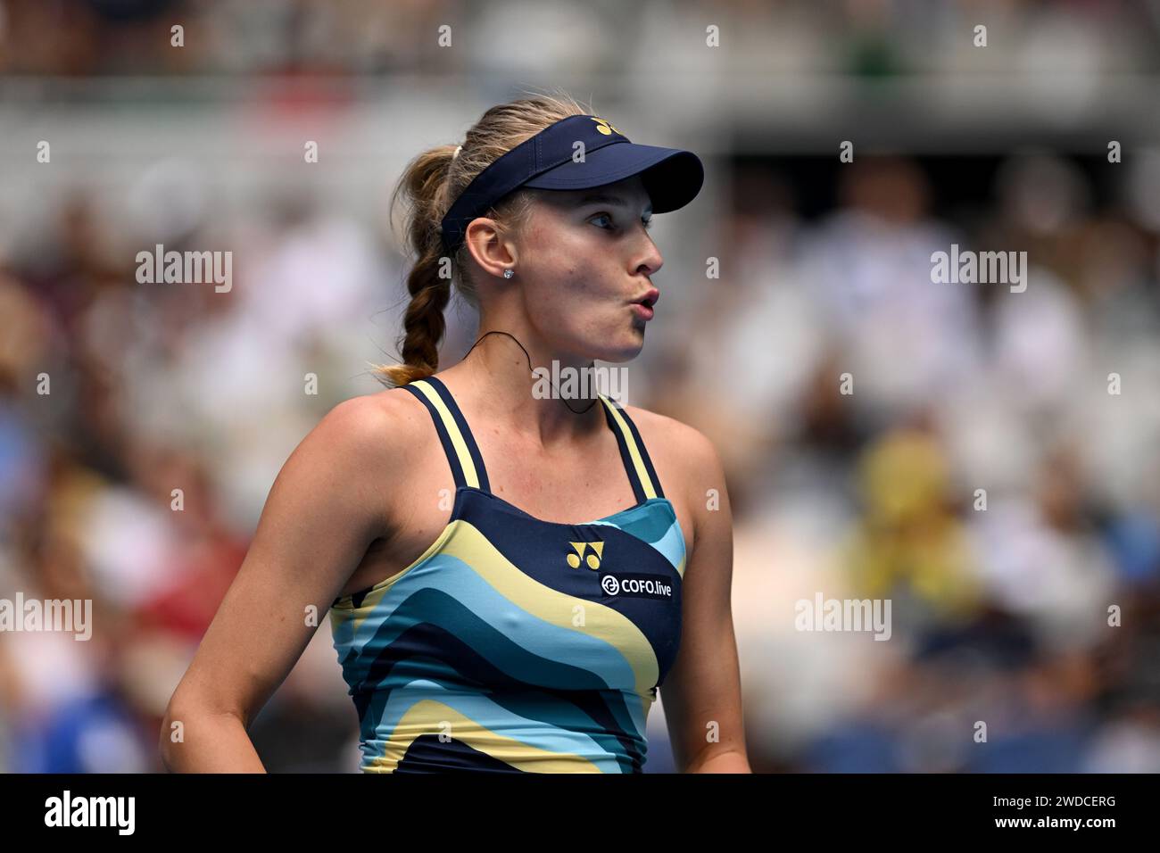 Melbourne, Australia. 20th Jan, 2024. Dayana Yastremska of Ukraine in action during her round 3 ...
