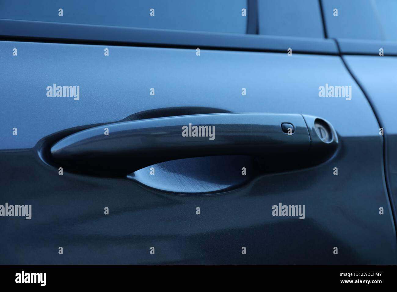 Closeup view of car door with handle Stock Photo - Alamy