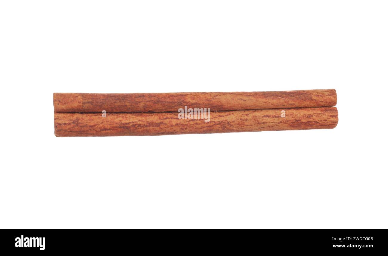 Dry aromatic cinnamon stick isolated on white Stock Photo - Alamy