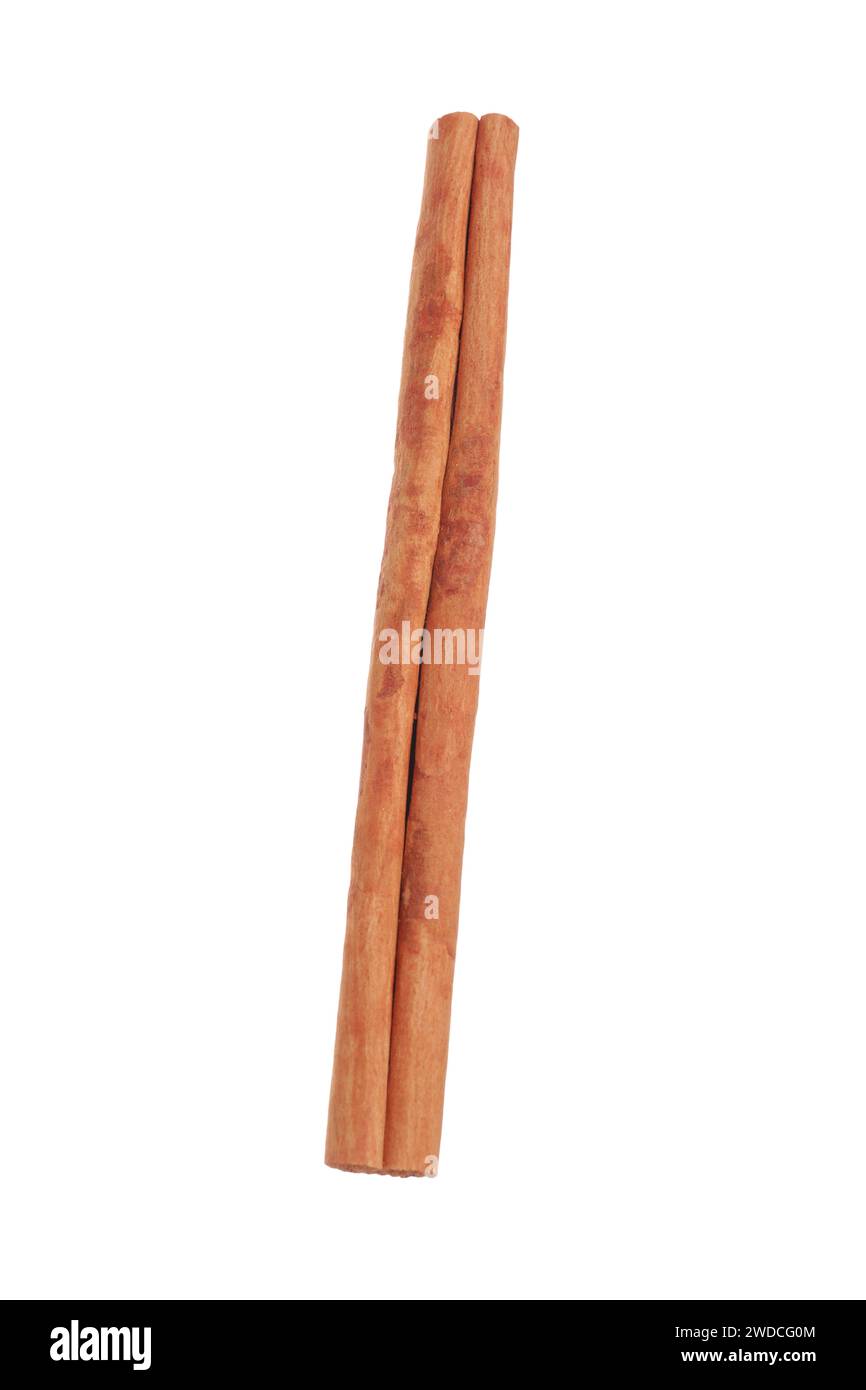 Dry aromatic cinnamon stick isolated on white Stock Photo - Alamy
