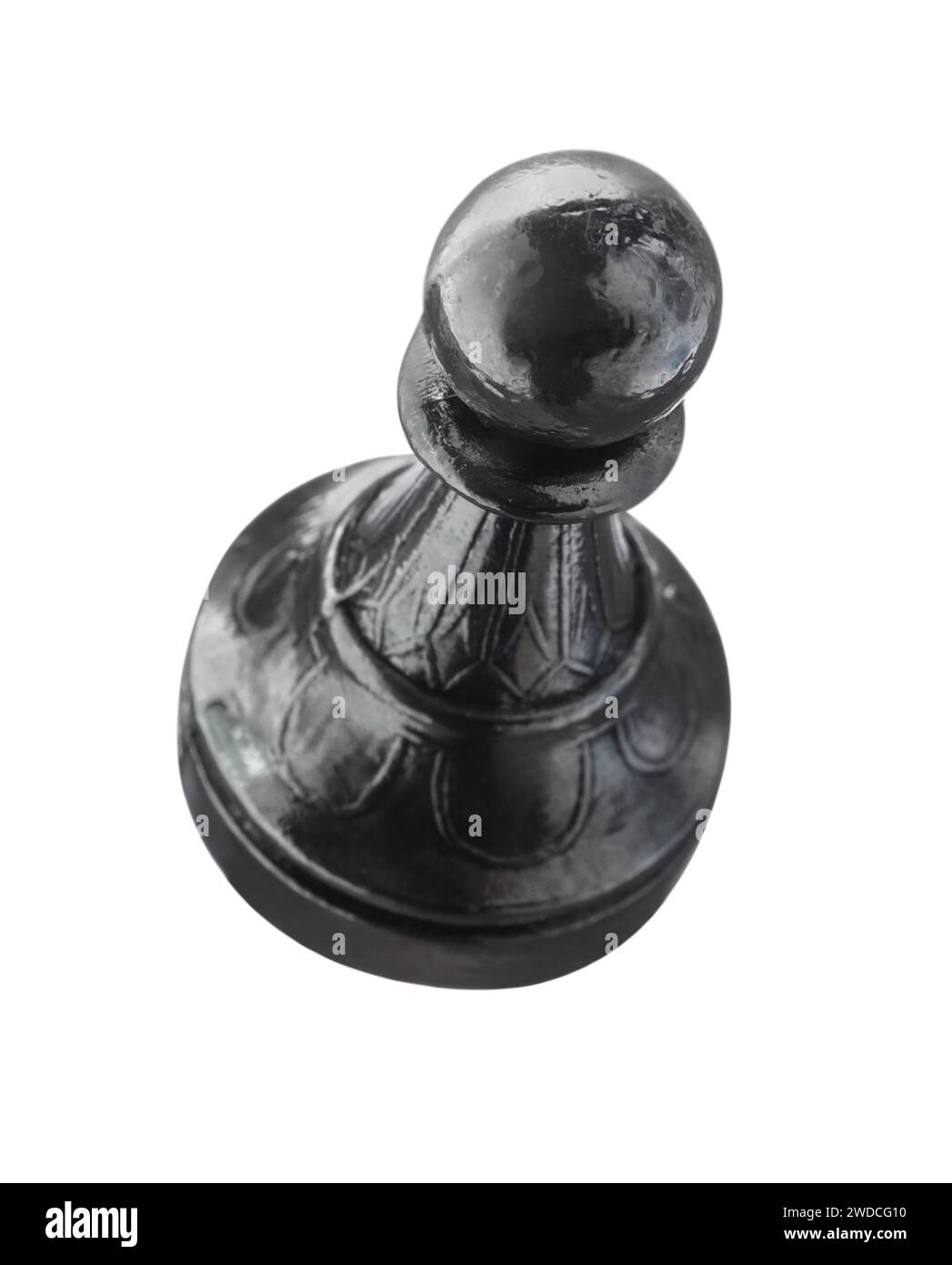 One black chess pawn isolated on white Stock Photo - Alamy