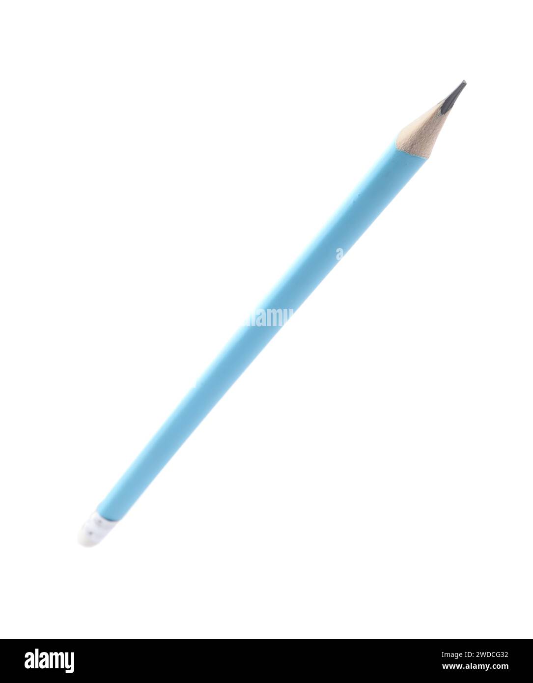 One sharp graphite pencil isolated on white Stock Photo - Alamy