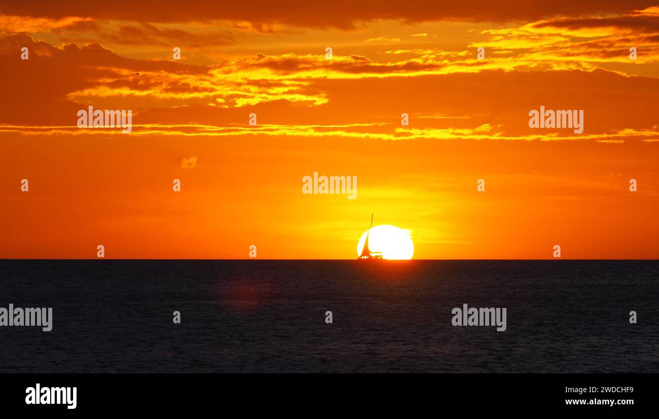 Sunset at Tamarindo Beach Stock Photo - Alamy