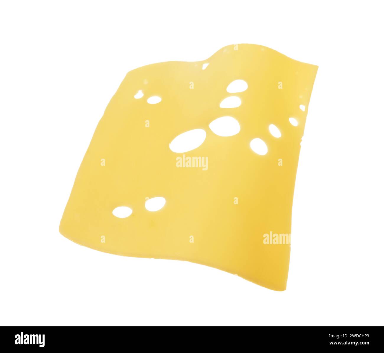 Slice of tasty cheese isolated on white Stock Photo - Alamy