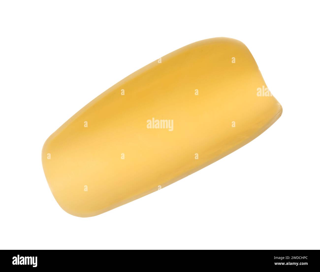 Slice of tasty cheese isolated on white Stock Photo - Alamy