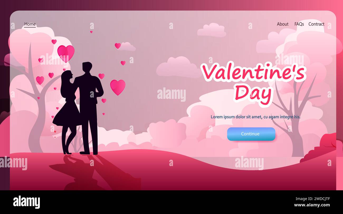 man woman silhouettes walking outdoor happy valentines day celebration ...