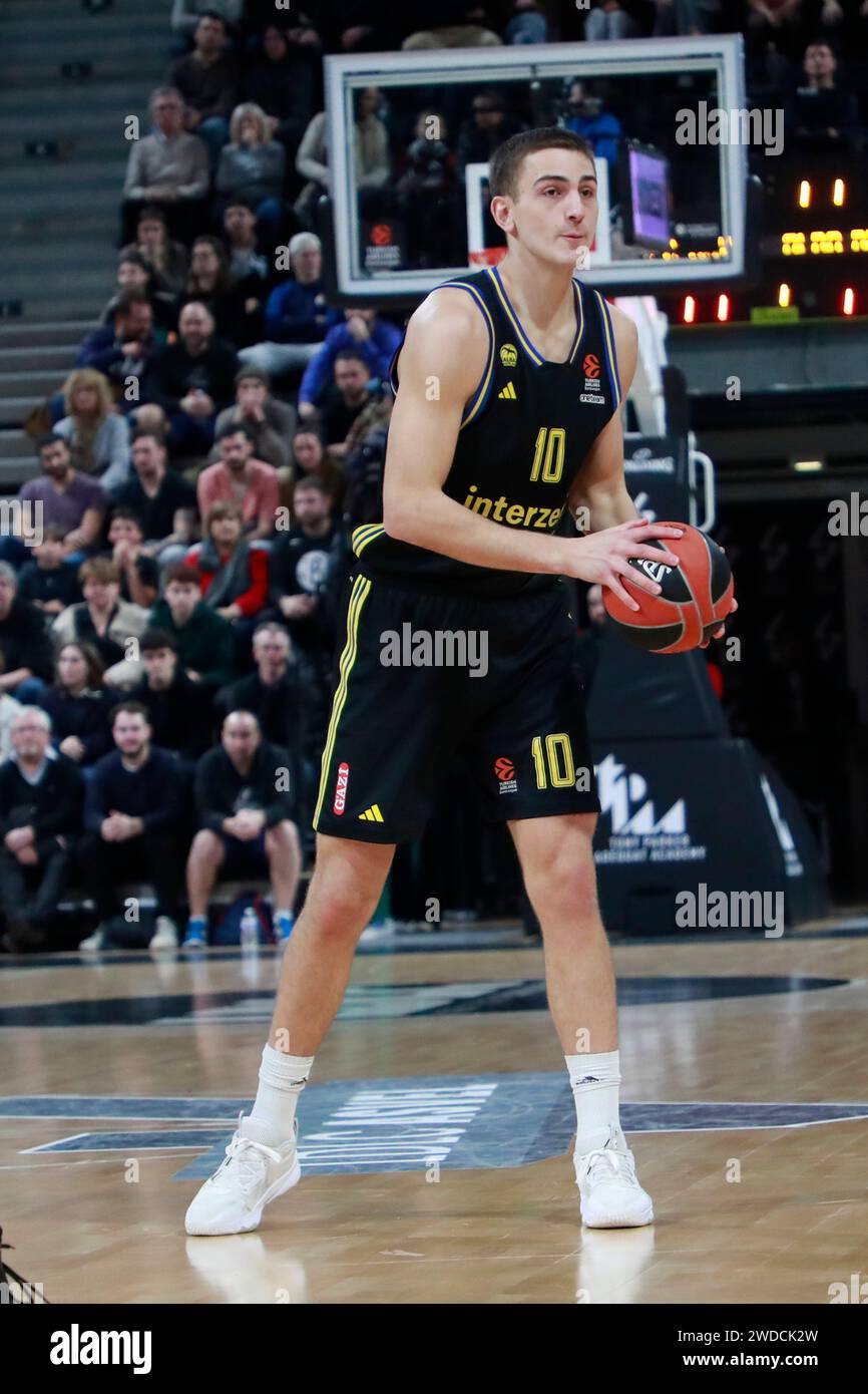Villeurbanne, France. 12th Jan, 2024. Tim SCHNEIDER of Alba Berlin ...
