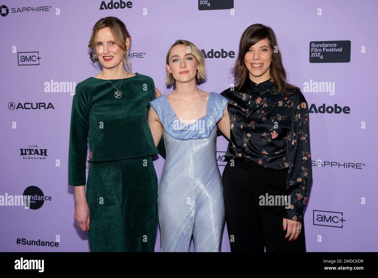 Amy Liptrot, from left, Saoirse Ronan and Nora Fingscheidt attend the ...