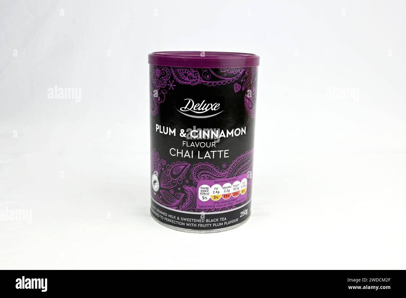 Deluxe plum and cinnamon flavoured chai latte from Lidl – Wales, UK ...