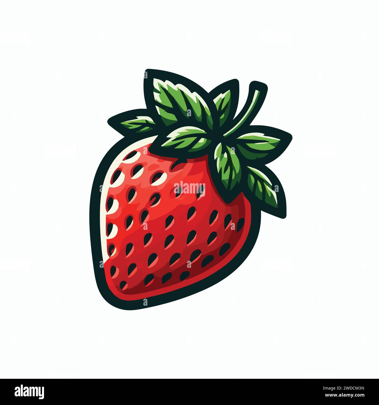 Fresh Strawberry Vector Vibrant Illustration for your work's logos, T ...