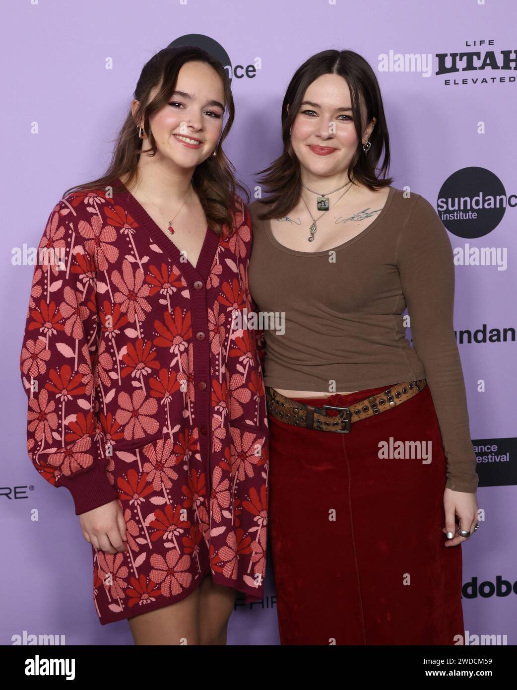 Park City, USA. 18th Jan, 2024. Cecilia Bartin and sister arriving to ...