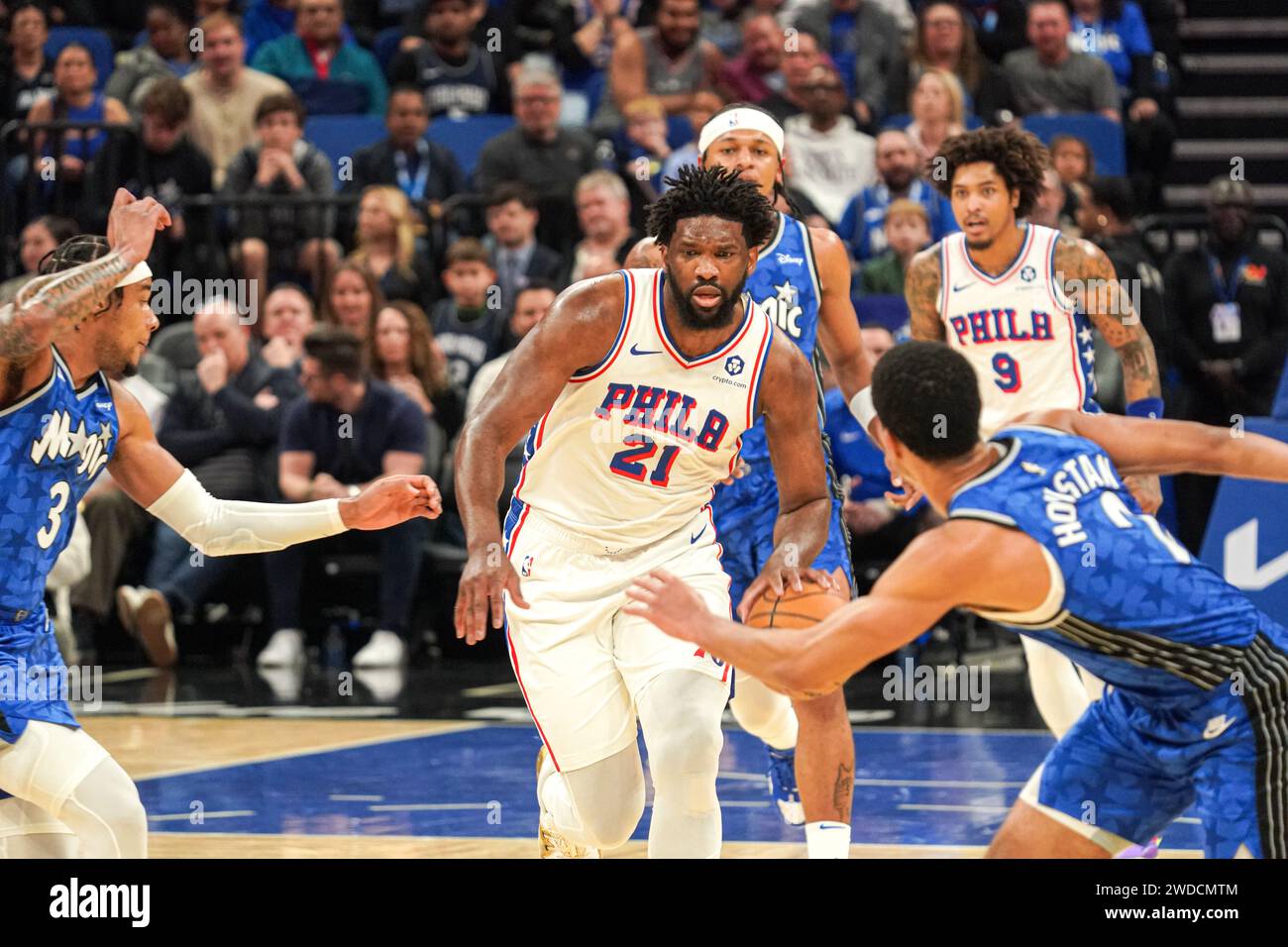 Orlando, Florida, USA, January 19, 2024, Philadelphia 76ers center Joel ...