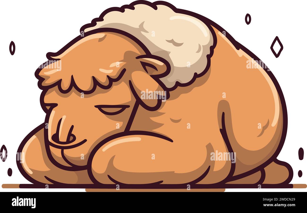 Sheep sleeping cartoon icon vector Stock Vector Images - Alamy