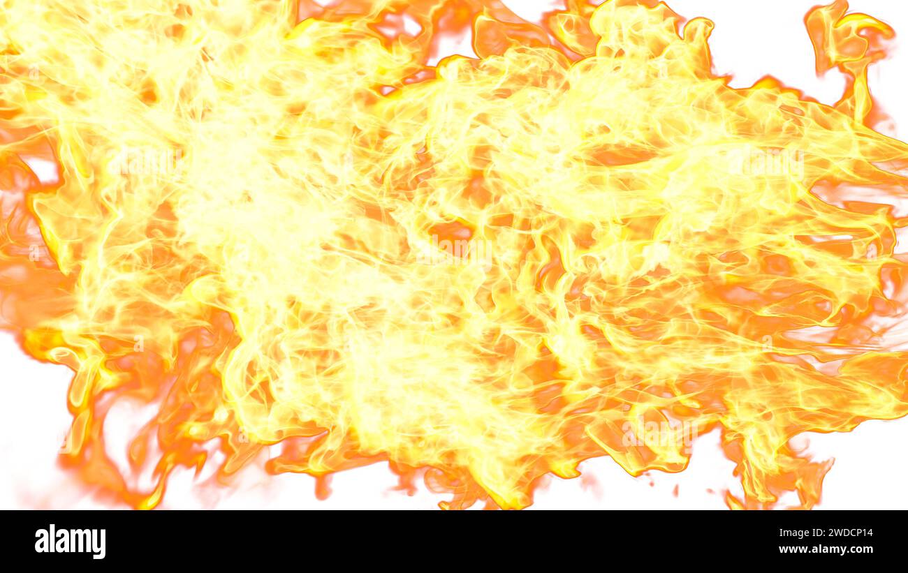 3d illustration. Flame flare on white background Stock Photo - Alamy