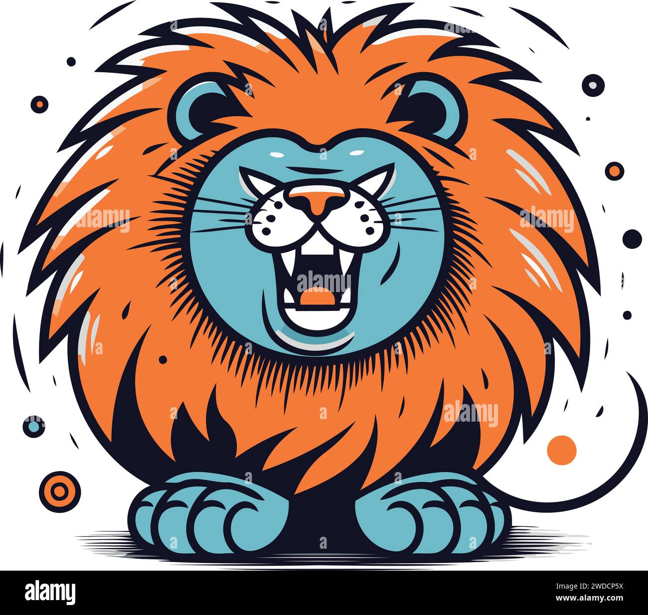 Lion mascot. Vector illustration for t shirt and other uses Stock ...