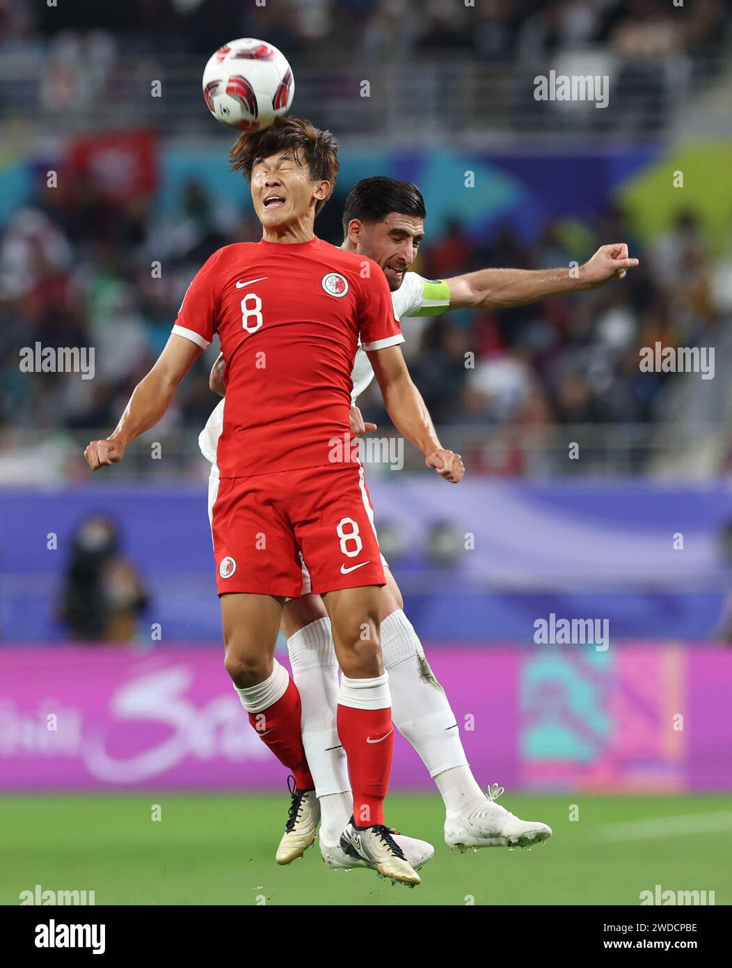 Doha, Qatar. 19th Jan, 2024. Tan Chun Lok (L) of China's Hong Kong ...