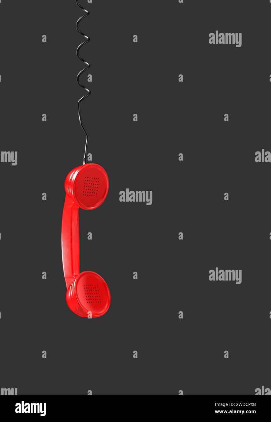 Emergency phone hanging upside down, illustration Stock Photo - Alamy